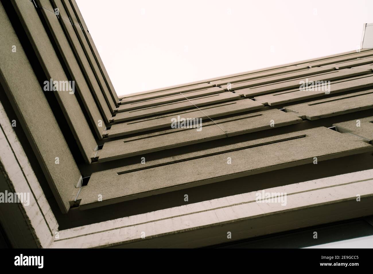 architectural bottom up view of a residential building Stock Photo - Alamy