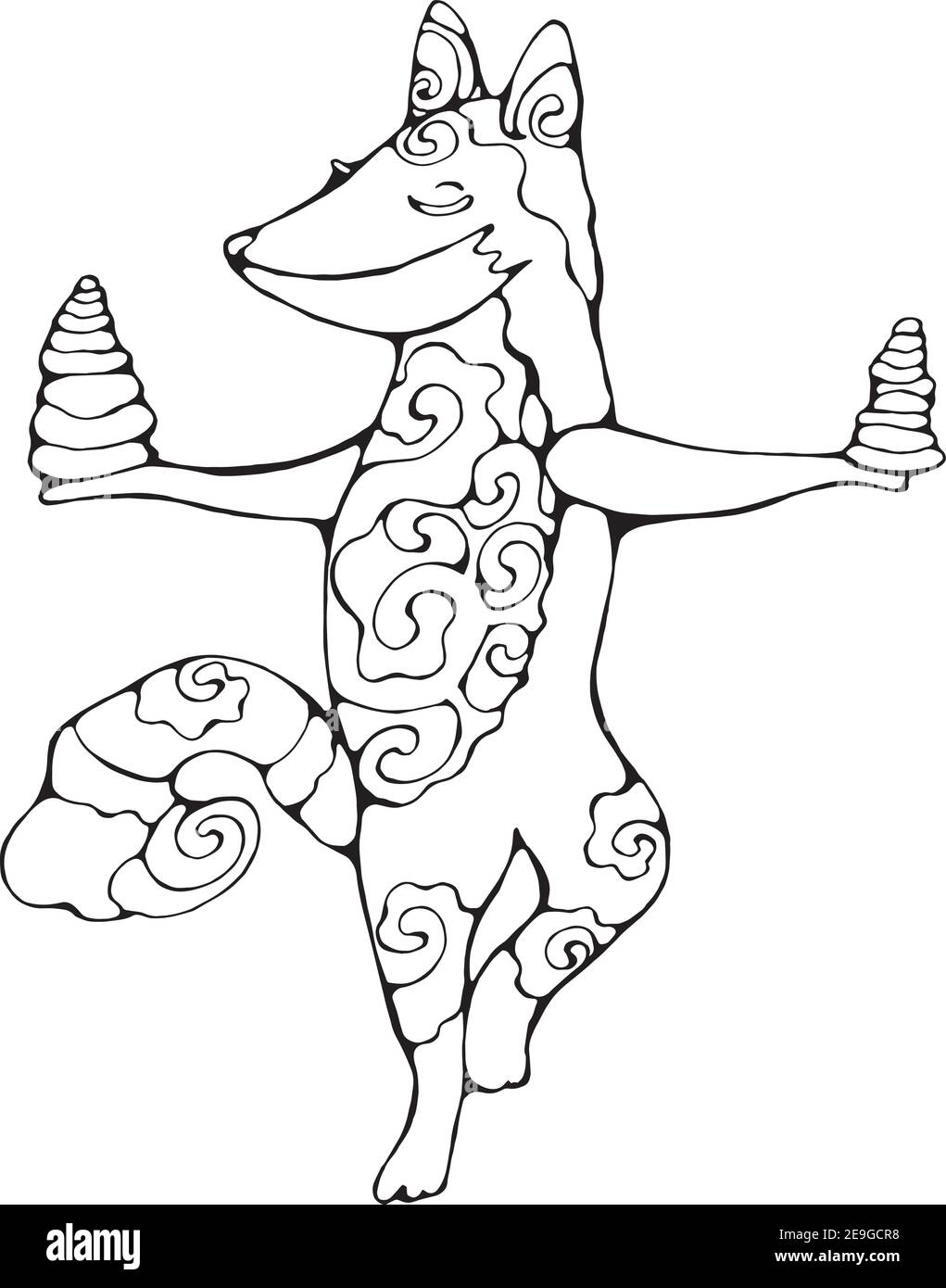 Yoga stretch line drawing hi-res stock photography and images - Alamy