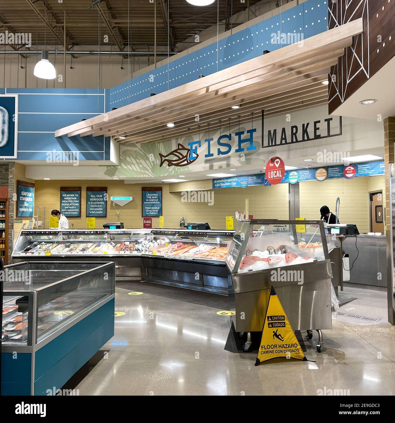 Orlando,FL USA - January 24, 2021: The seafood department of a Whole ...