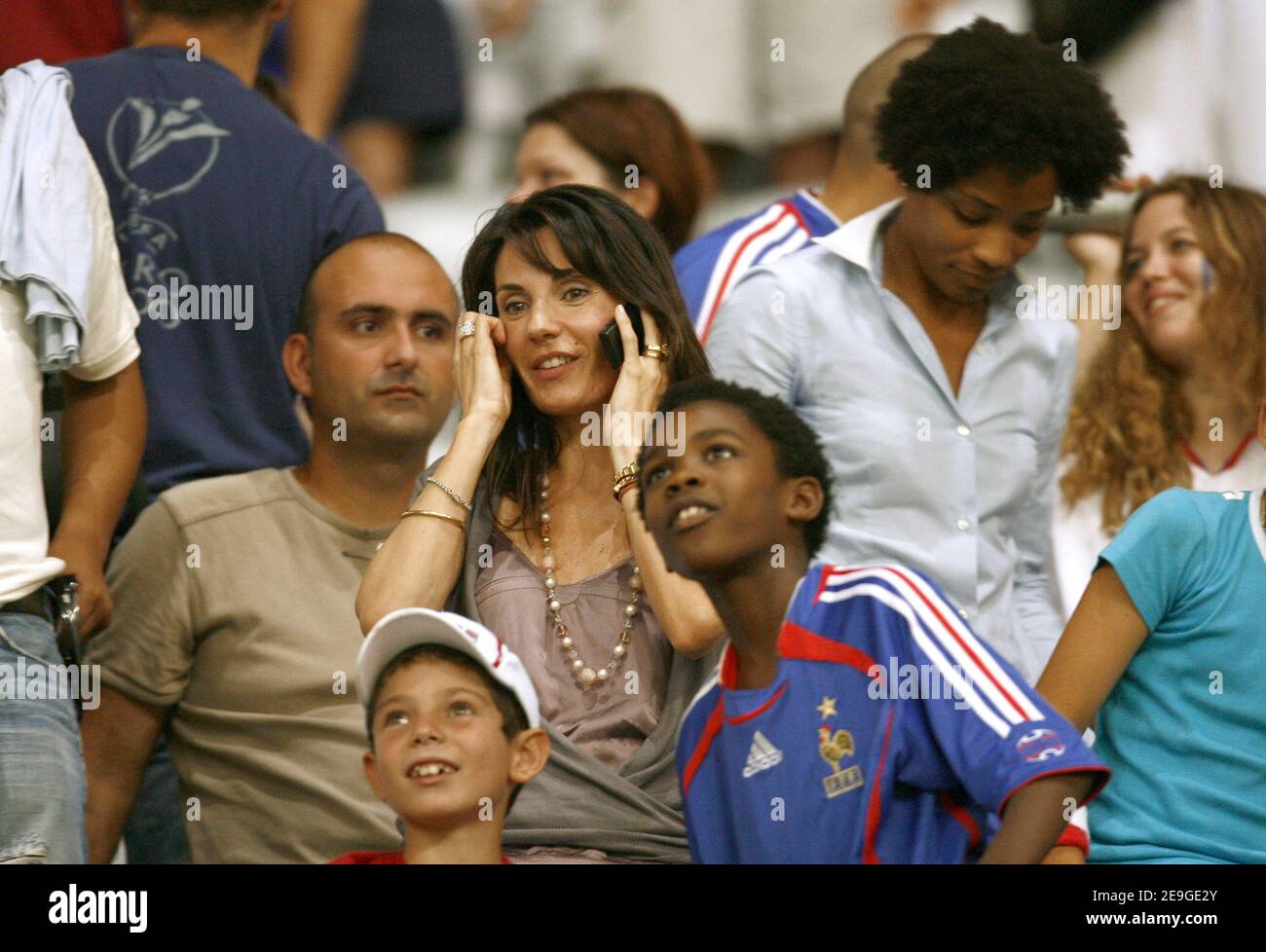 Zinedine Zidane's wife, Veronique with her children during the World ...