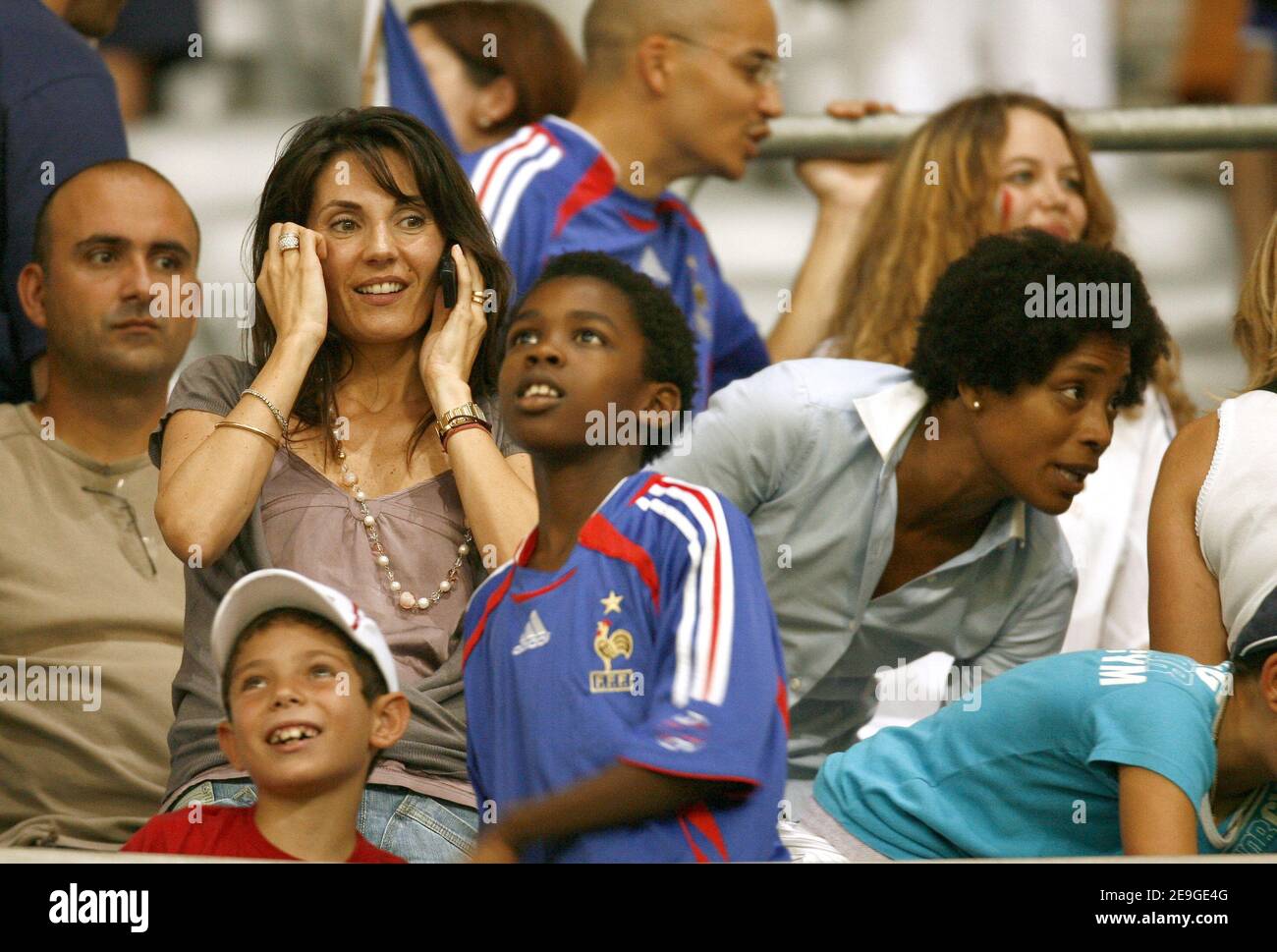 Zinedine Zidane's wife, Veronique with her children during the World ...