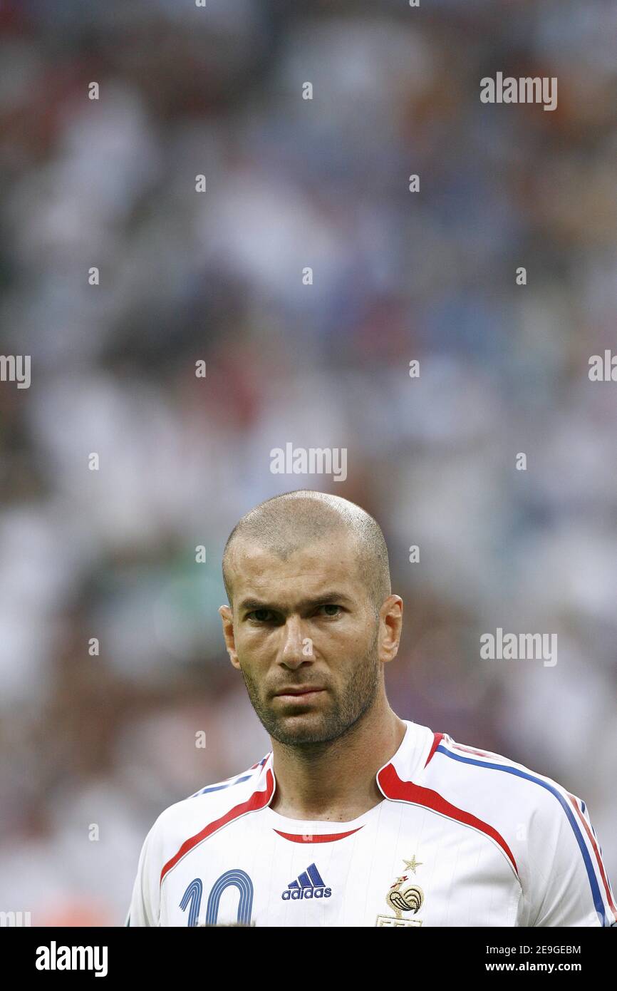 France's Zinedine Zidane during the World Cup 2006, semi-final, France ...