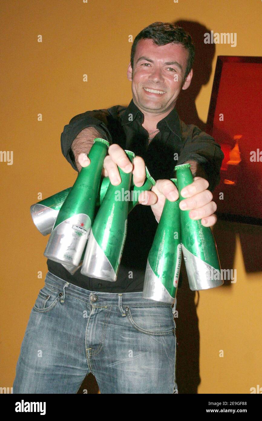 TV presenter Xavier Anthony attends the Heineken's new bottle launch at ...