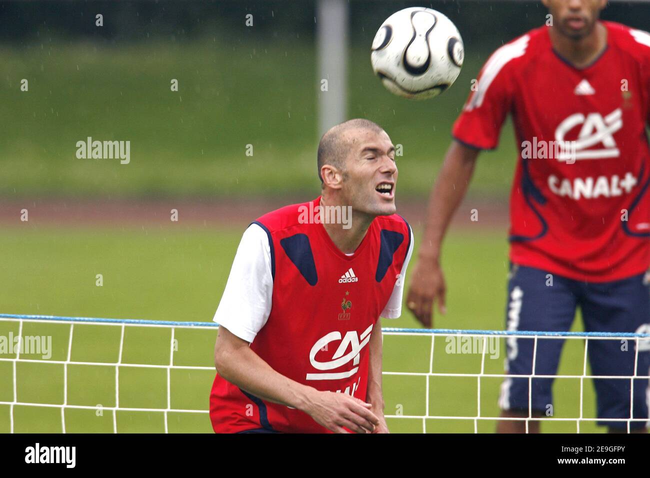 France's Zinedine Zidane during a last training session at the ...