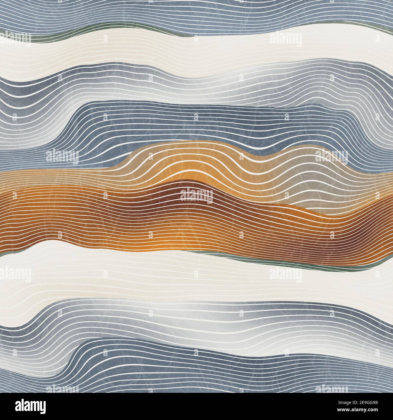 Seamless natural landscape hill pattern for print Stock Photo - Alamy