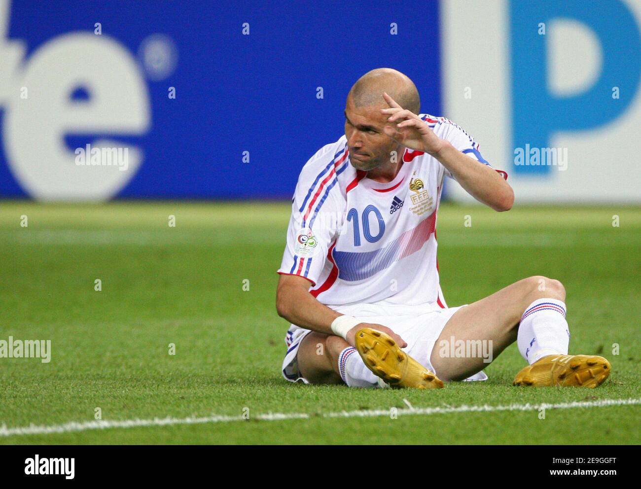 France's Zinedine Zidane stand injured during the World Cup 2006, Final ...