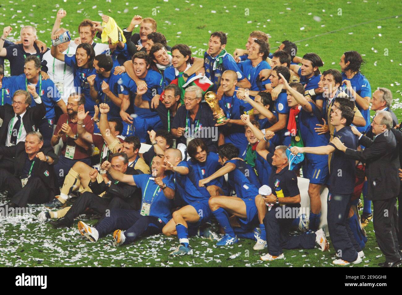 Italy team celebrate during the World Cup 2006, Final, Italy vs France ...