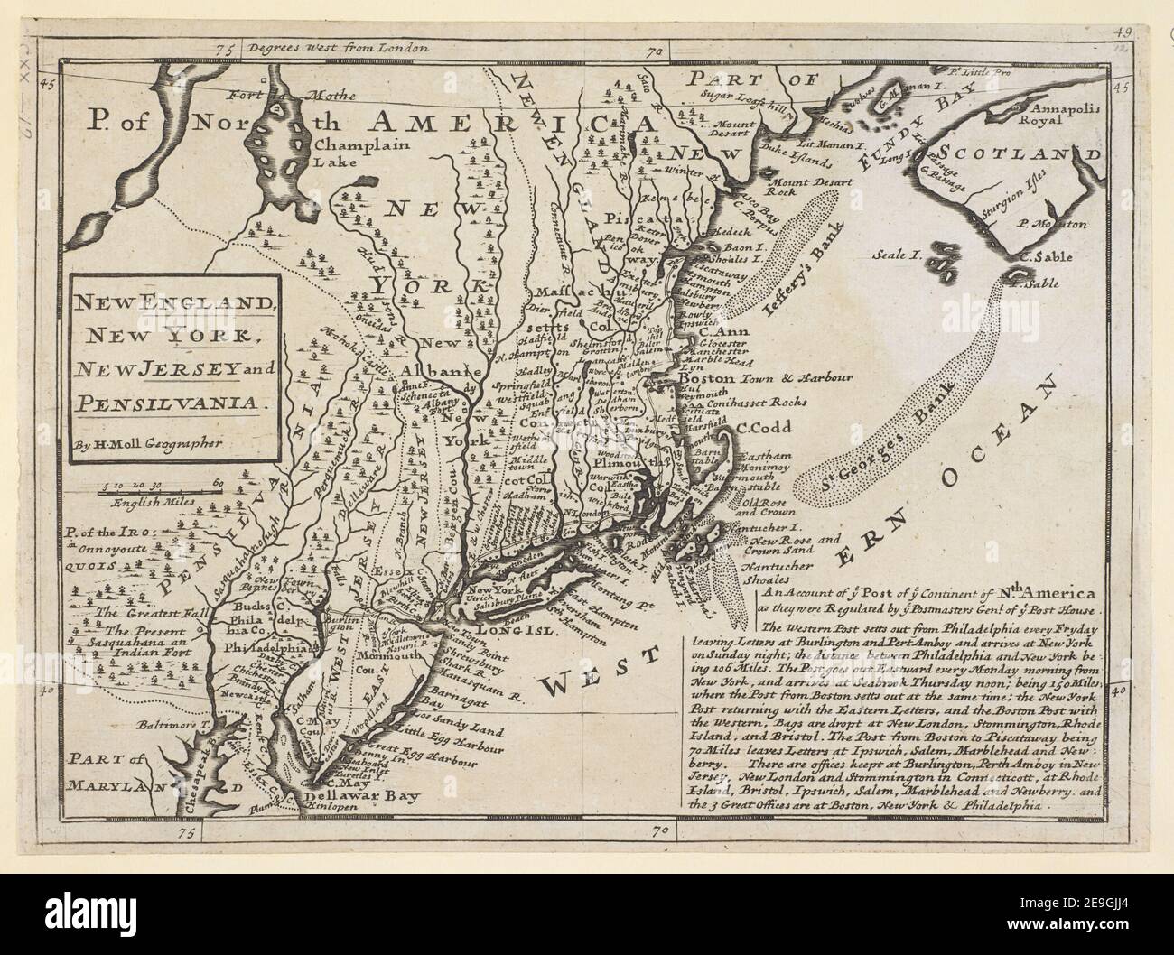 Map of new york 1820 hi-res stock photography and images - Alamy