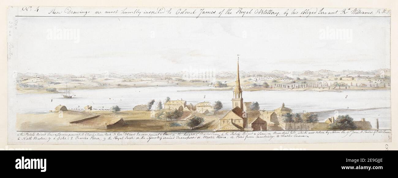 1775 boston map hi-res stock photography and images - Alamy