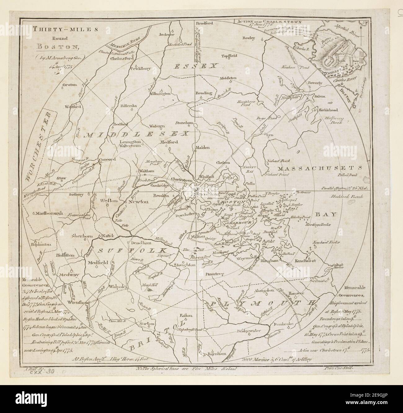 1775 Boston Map High Resolution Stock Photography and Images - Alamy