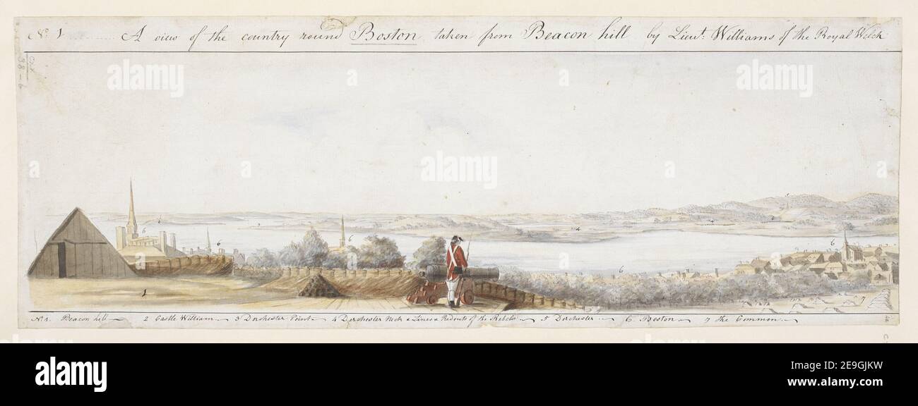 1775 boston map hi-res stock photography and images - Alamy