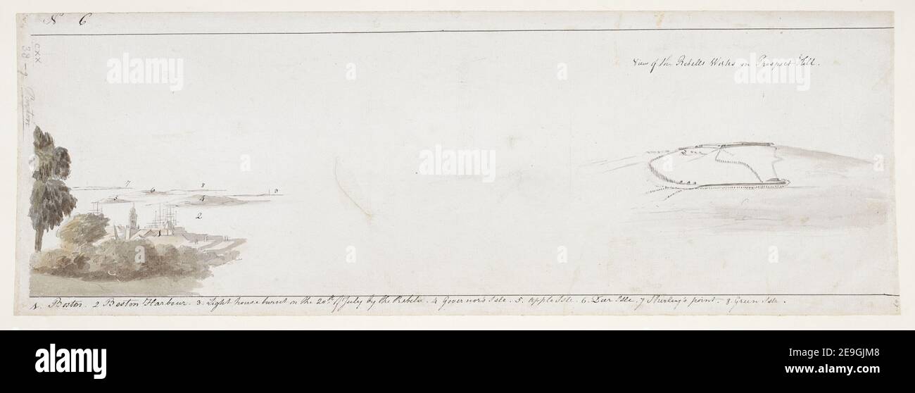 1775 boston map hi-res stock photography and images - Alamy