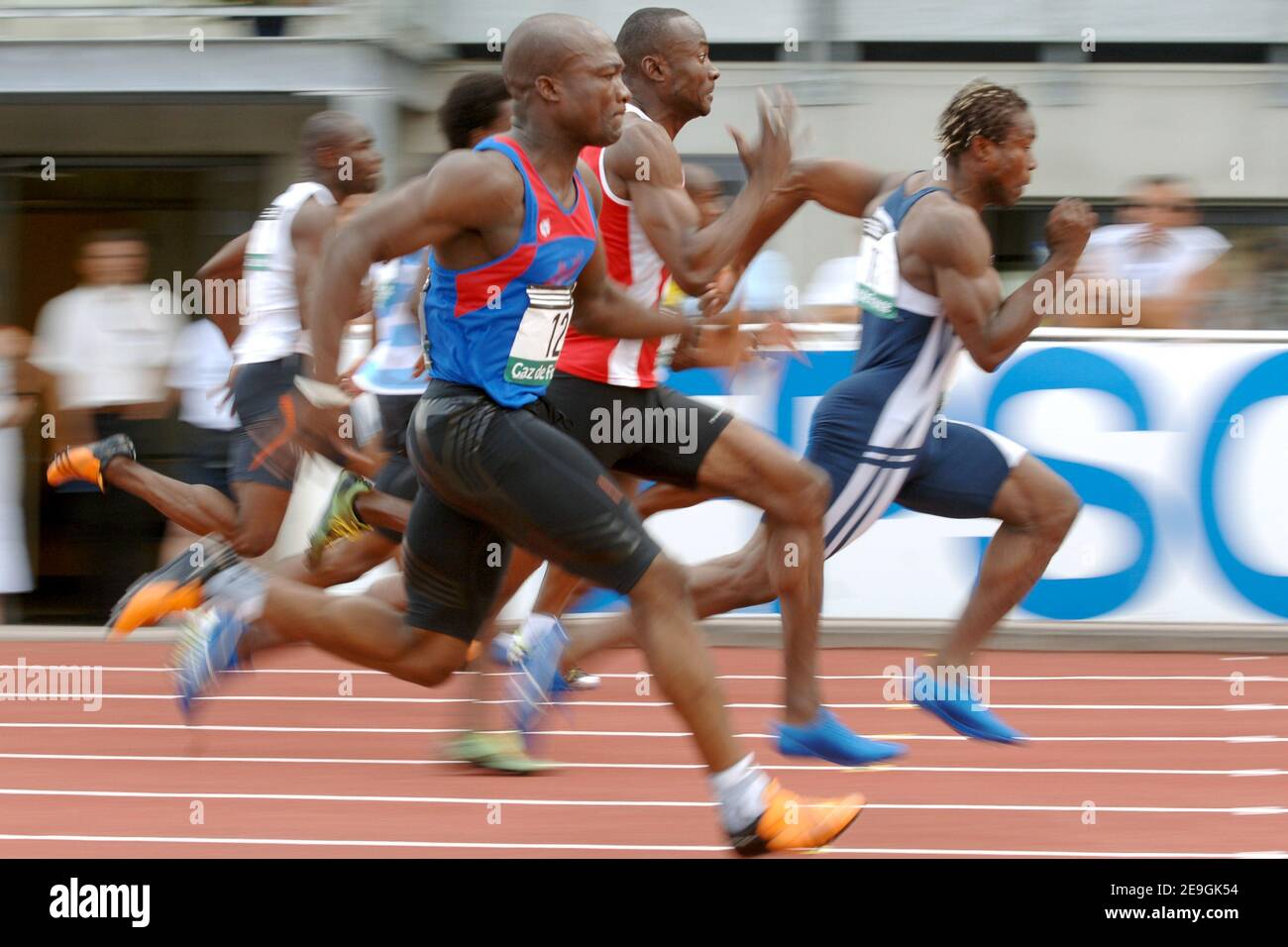 France's Oudere Kankarafou competes on men's 100 meters during french ...