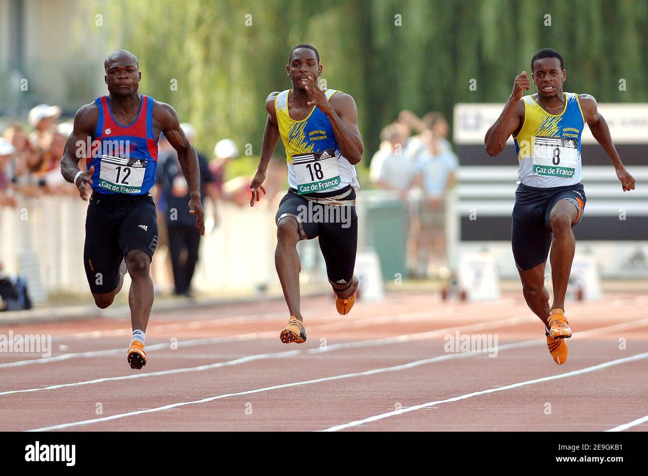 France's Ronald Pognon performs on men's 100 meters during French track ...