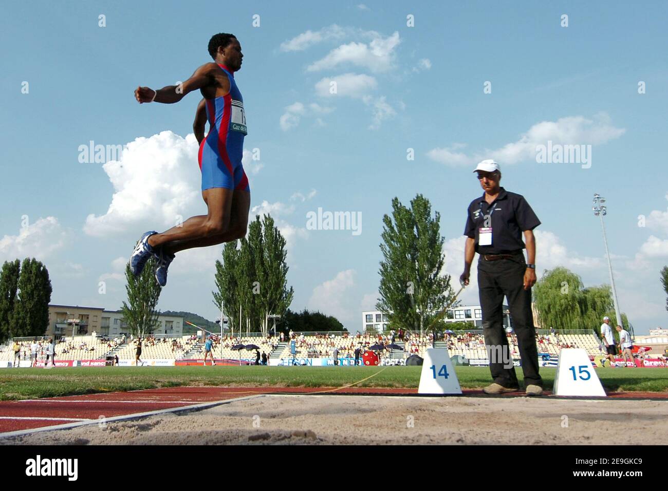 France's Karl Taillepierre peromrs on men's triple jump during French ...
