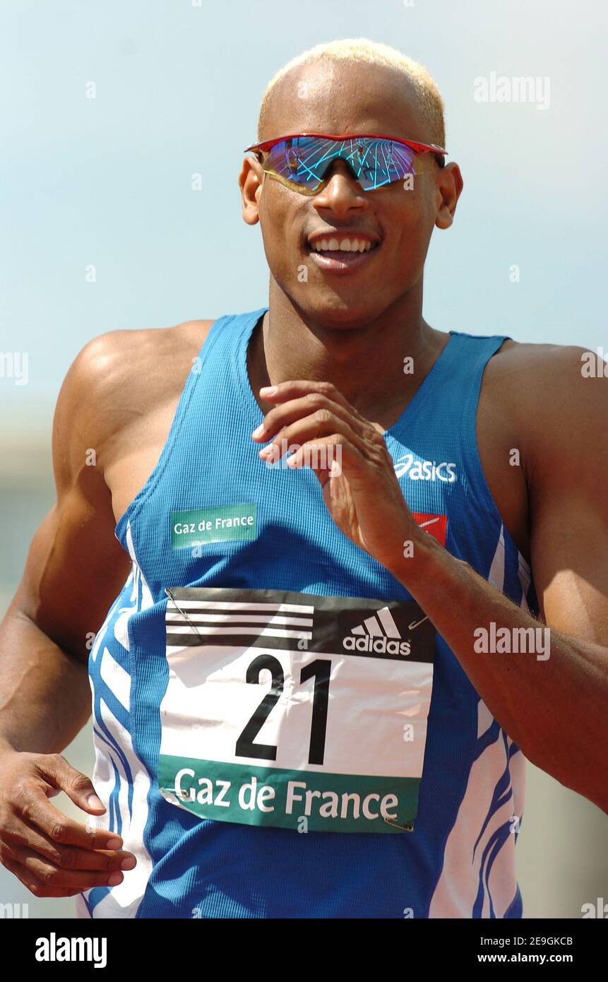 France's Marc Raquil competes onomen's 200 meters during the French ...