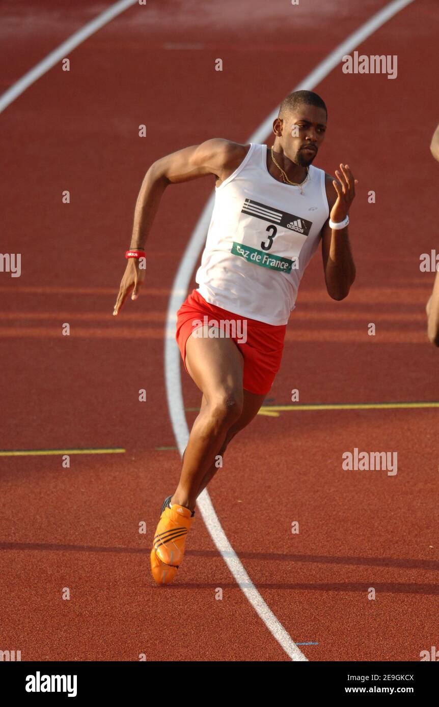 France's David Alerte competes on 200 meters men during the French ...