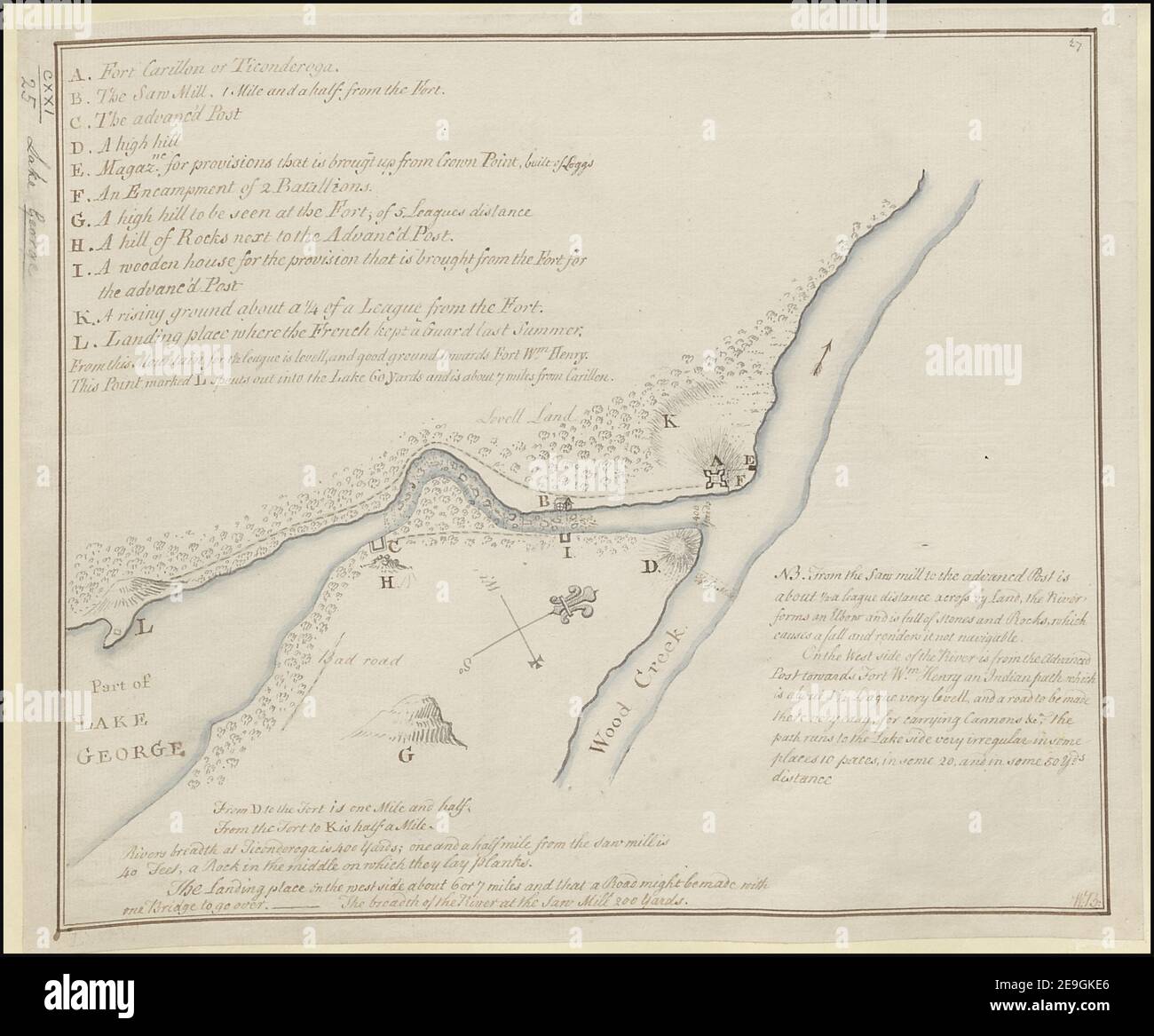 A map of Fort Carillon and environs Author Brasier, William 121.25 ...