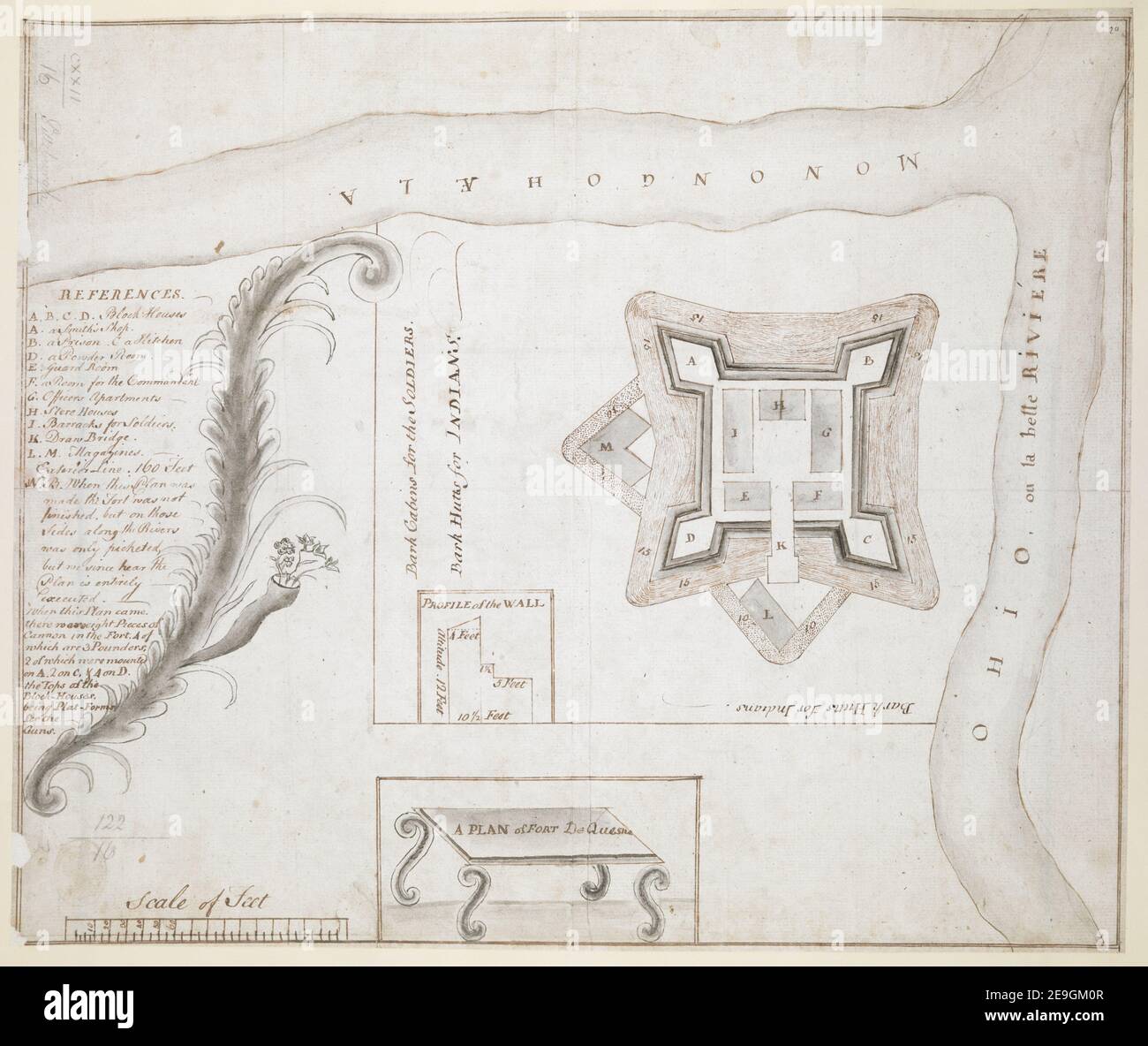 A PLAN of FORT De Quesne. Map information: Title: A PLAN of FORT De ...