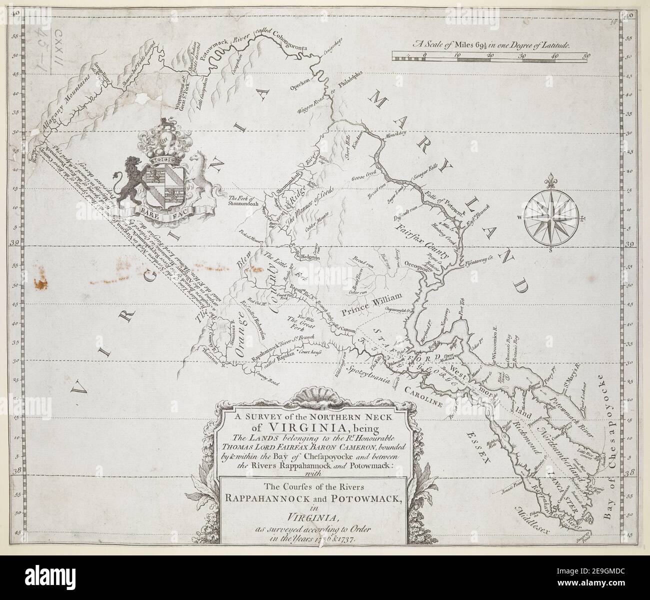 Map of virginia rivers hi-res stock photography and images - Alamy