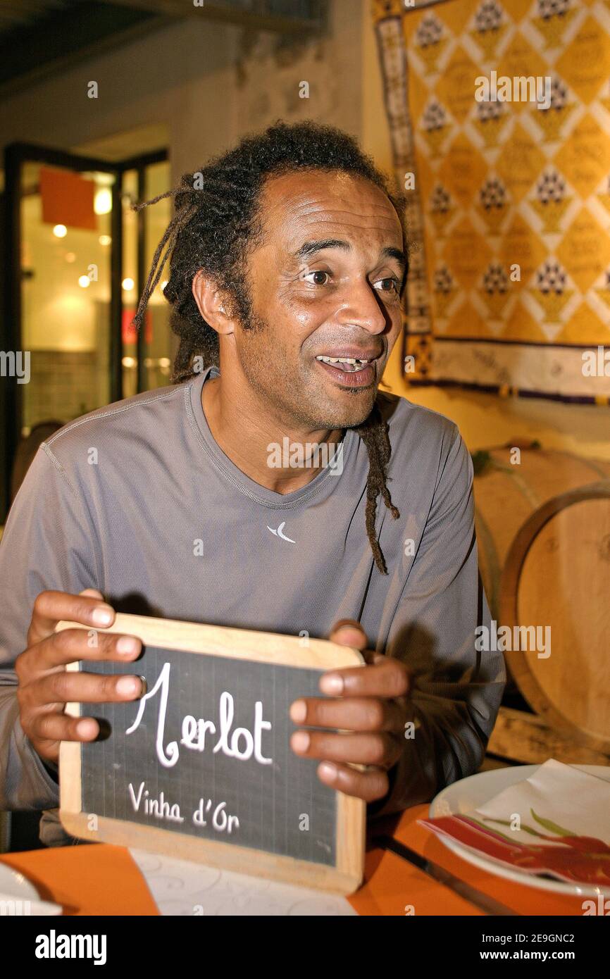 French singer and former tennis player Yannick Noah performs live ...