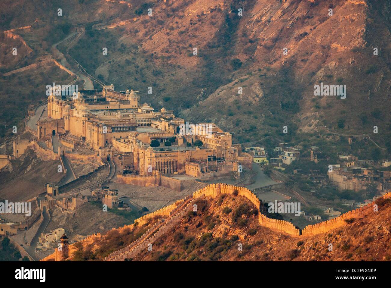 India Jaipur Amer, or Amber Fort Aerial View Stock Photo - Alamy