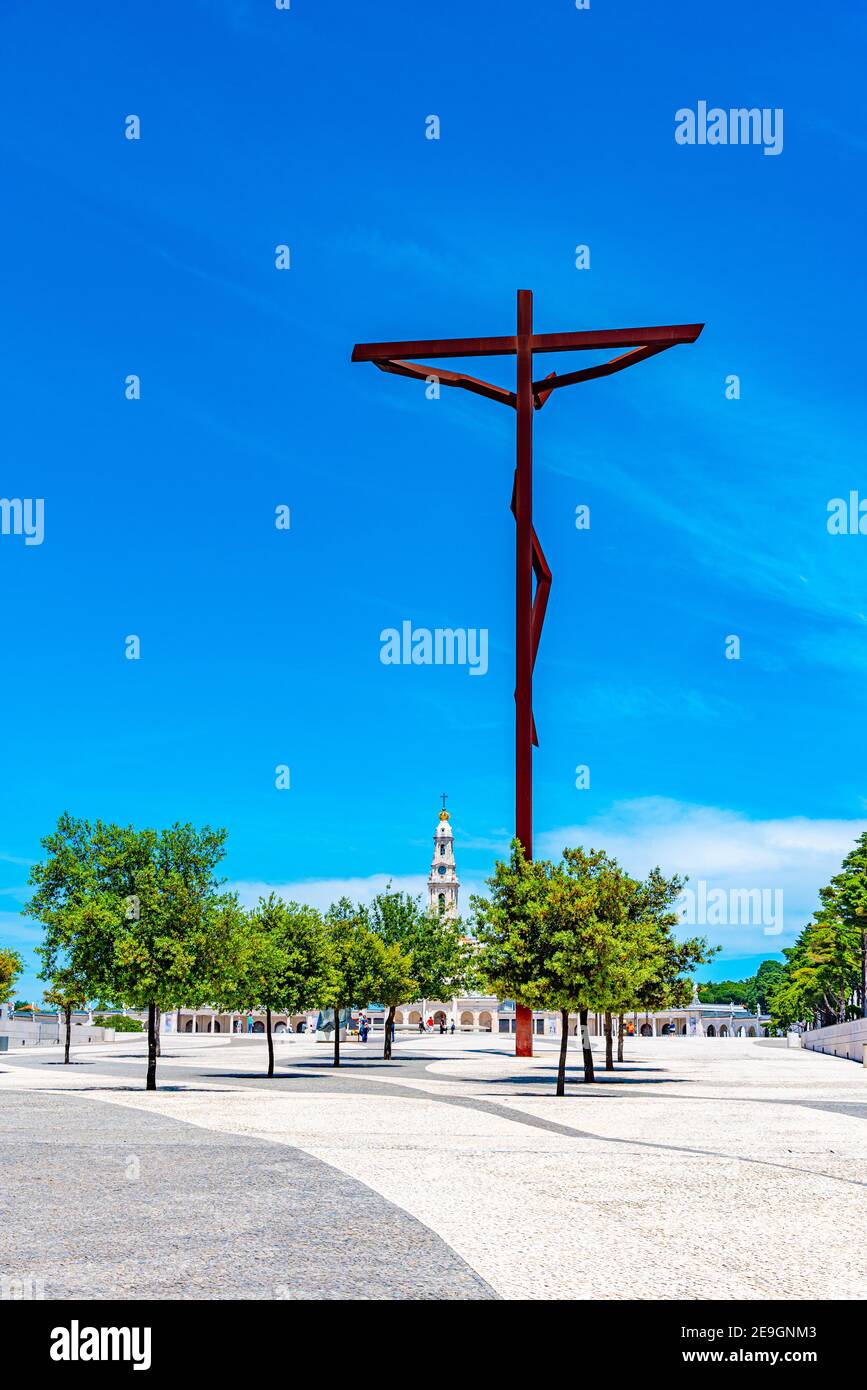 High Cross at Fatima, Portugal Stock Photo - Alamy