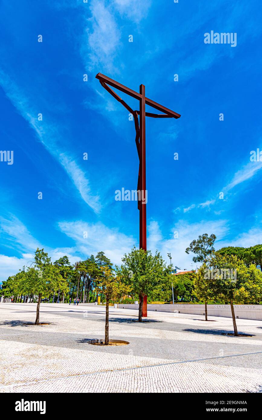High Cross at Fatima, Portugal Stock Photo - Alamy