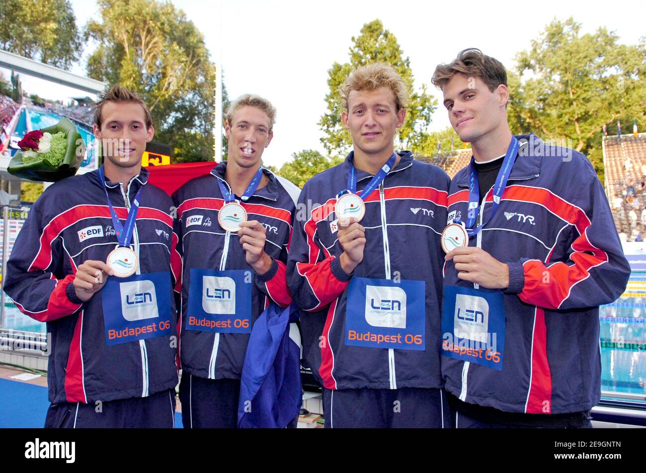 France's team with Amaury Leveaux, Fabien Gilot, Alain Bernard and ...