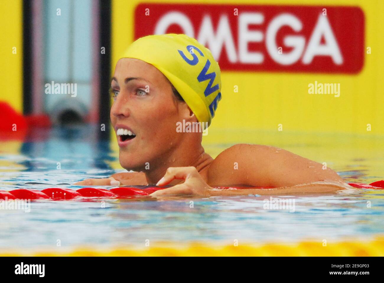 Sweden's Therese Alshammar wins the gold medal on women's 50 meters ...