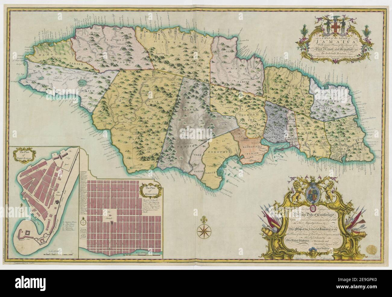 Map of jamaica 1753 hi-res stock photography and images - Alamy