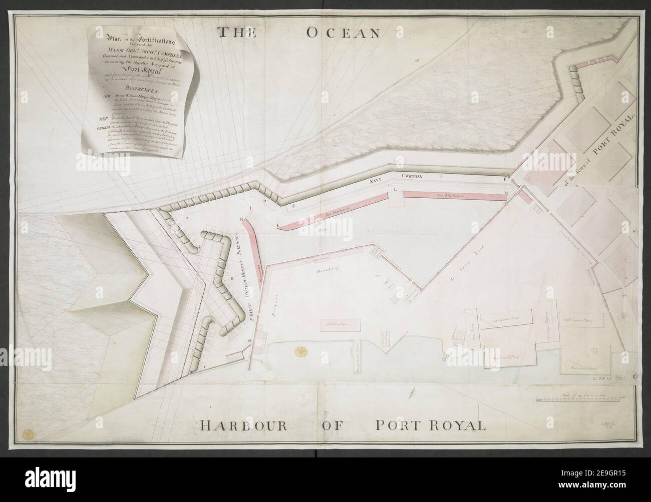 Plan of the Fortifications Projected by MAJOR GENL: ARCHD: CAMPBELL ...