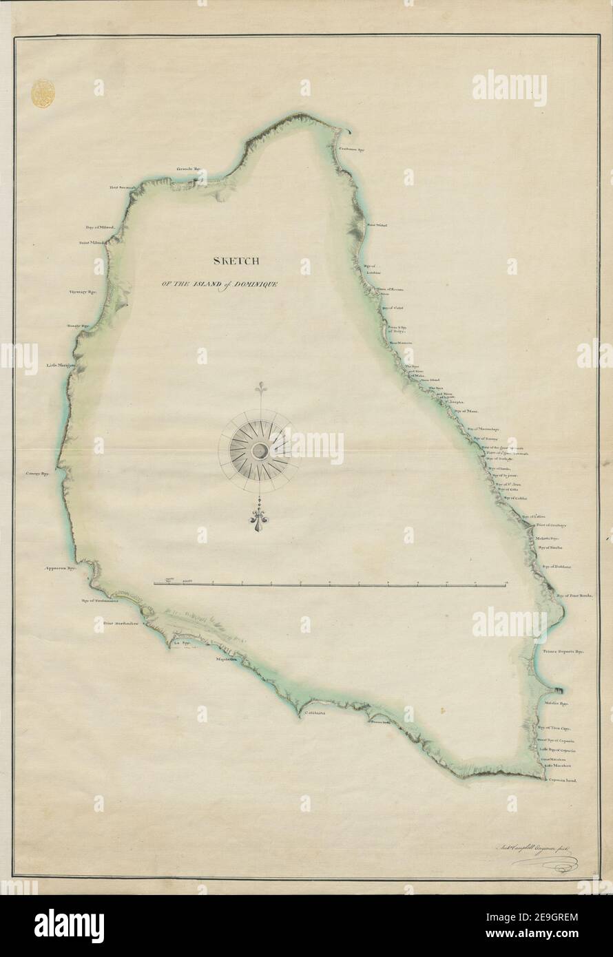 Dominique map hi-res stock photography and images - Alamy