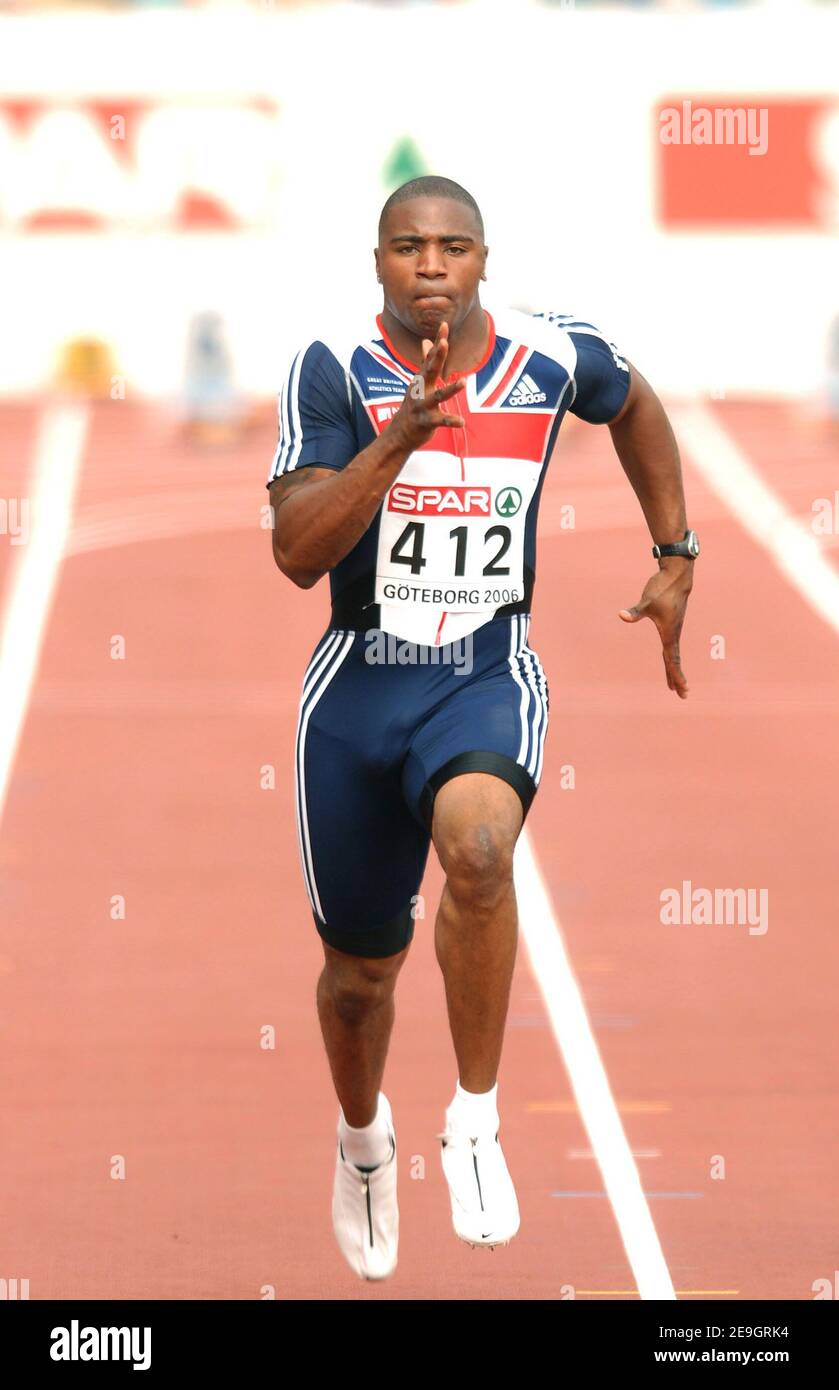 Britain's Mark Lewis-Francis competes on 100 meters men heat during the ...