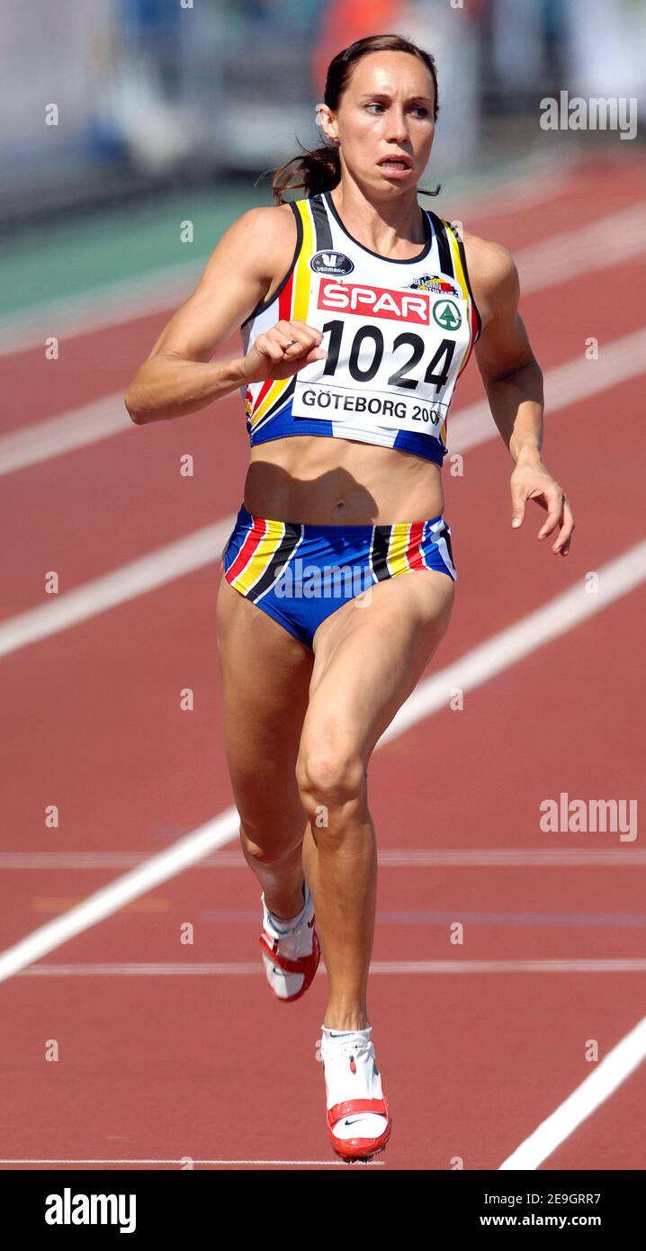 Belgium's Kim Gevaert performes on 100 meters women heat during the ...