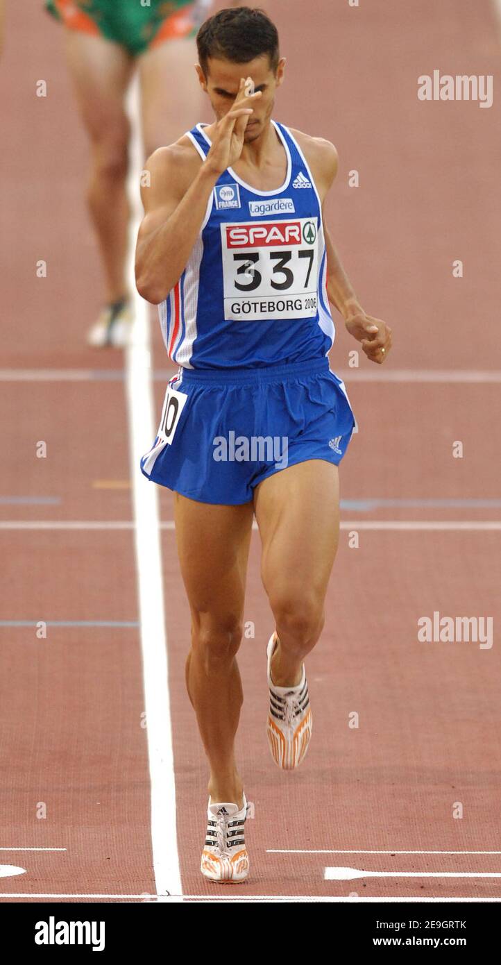 France's Mehdi Baala performs on 1500 meters men semifinal during the ...