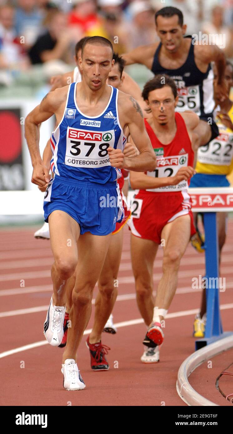 France's Bouabdellah Tahri competes in the men's 3000 m Steeplechase ...