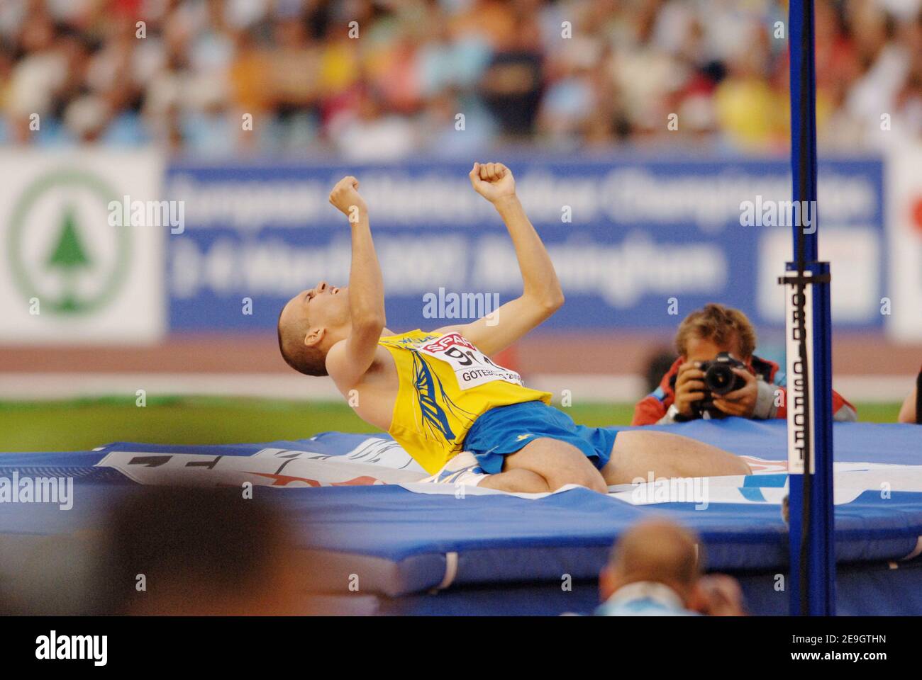 Sweden's Stefan Holm competes on high jump men final during the ...