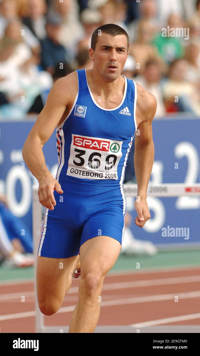 France's Sebastien Maillard competes during the Men's 400m semi-final ...
