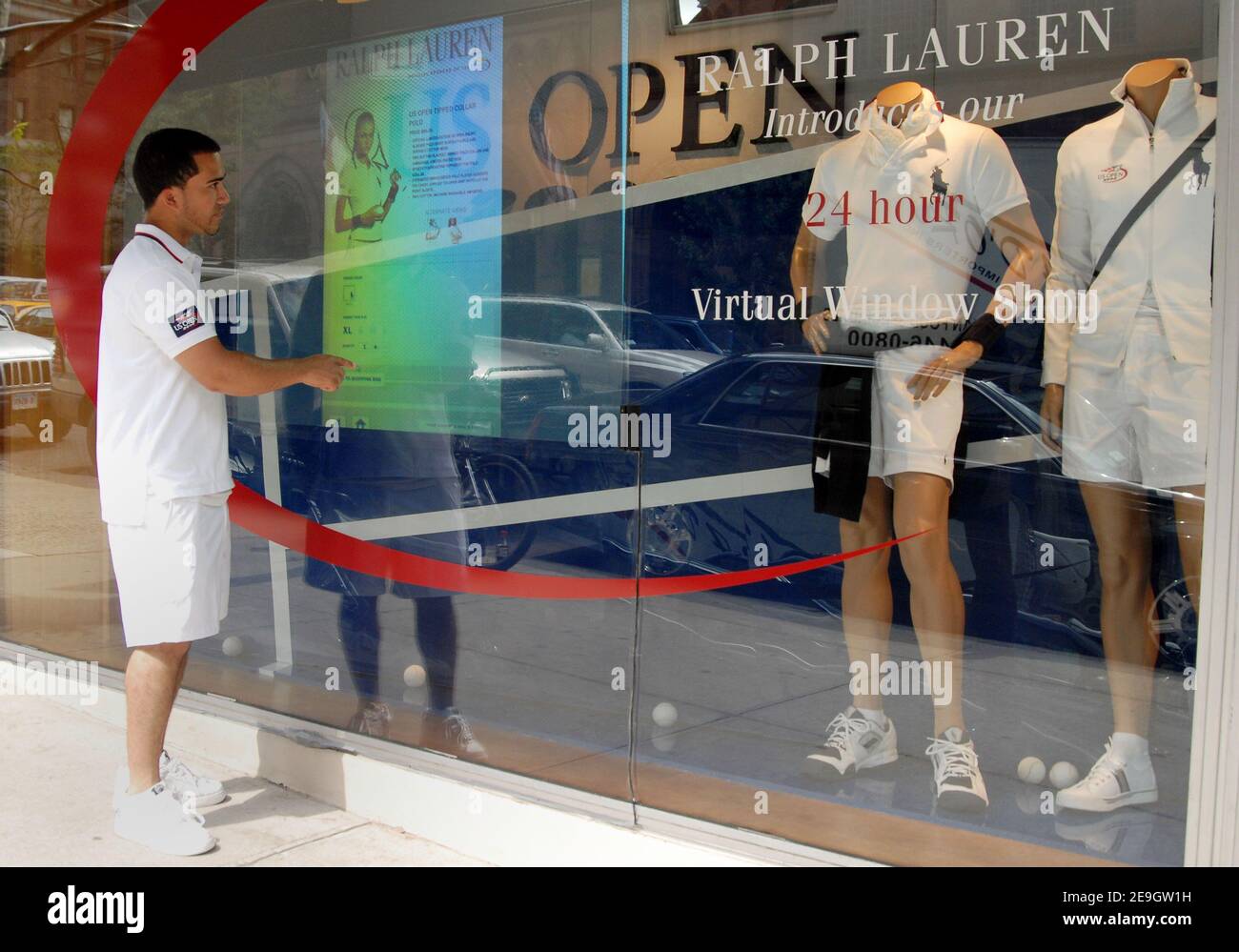 Illustration of the Virtual window shop at the Ralph Lauren store, on ...