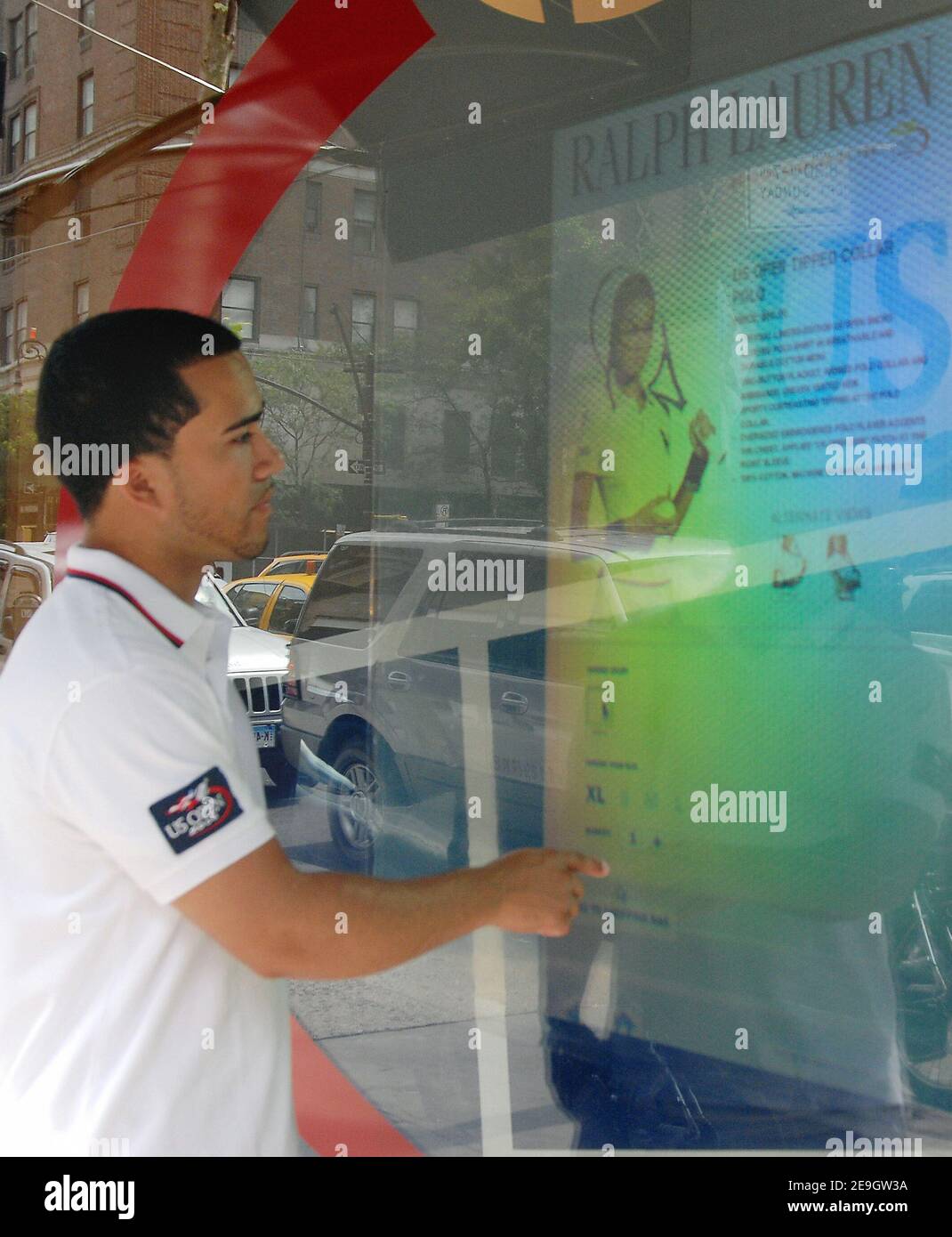 Illustration of the Virtual window shop at the Ralph Lauren store, on ...