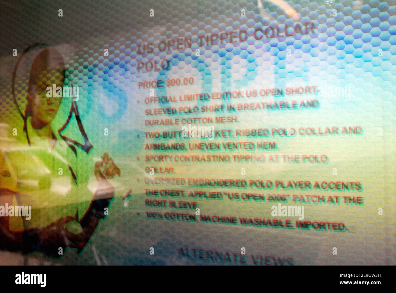 Illustration of the Virtual window shop at the Ralph Lauren store, on ...