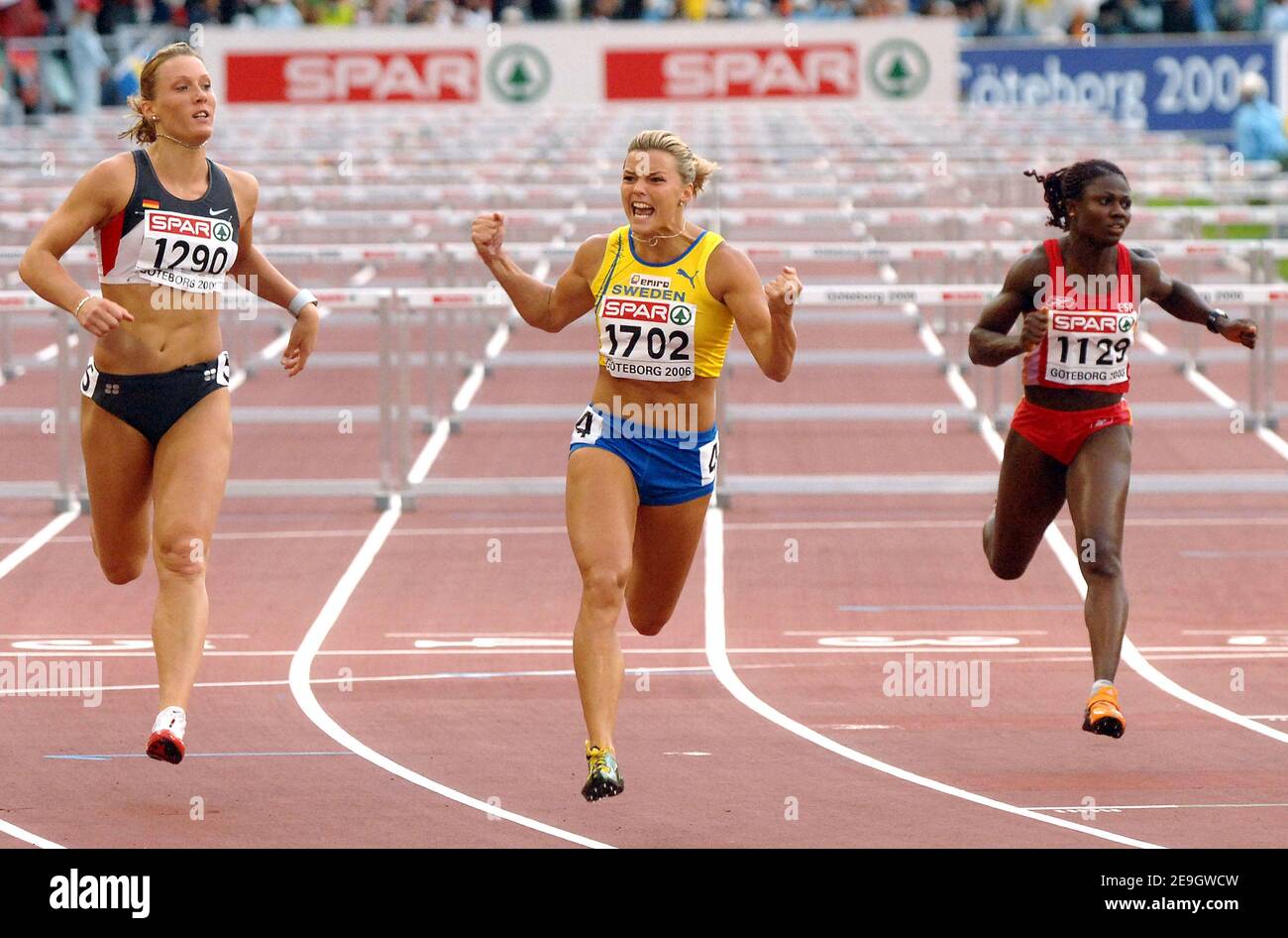 Sweden's Suzanna Kallur performs on 100 meters hurdles women Final ...