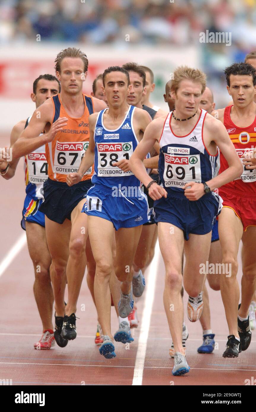 France's Khalid Zoubaa competes on 5000 meters final during the ...