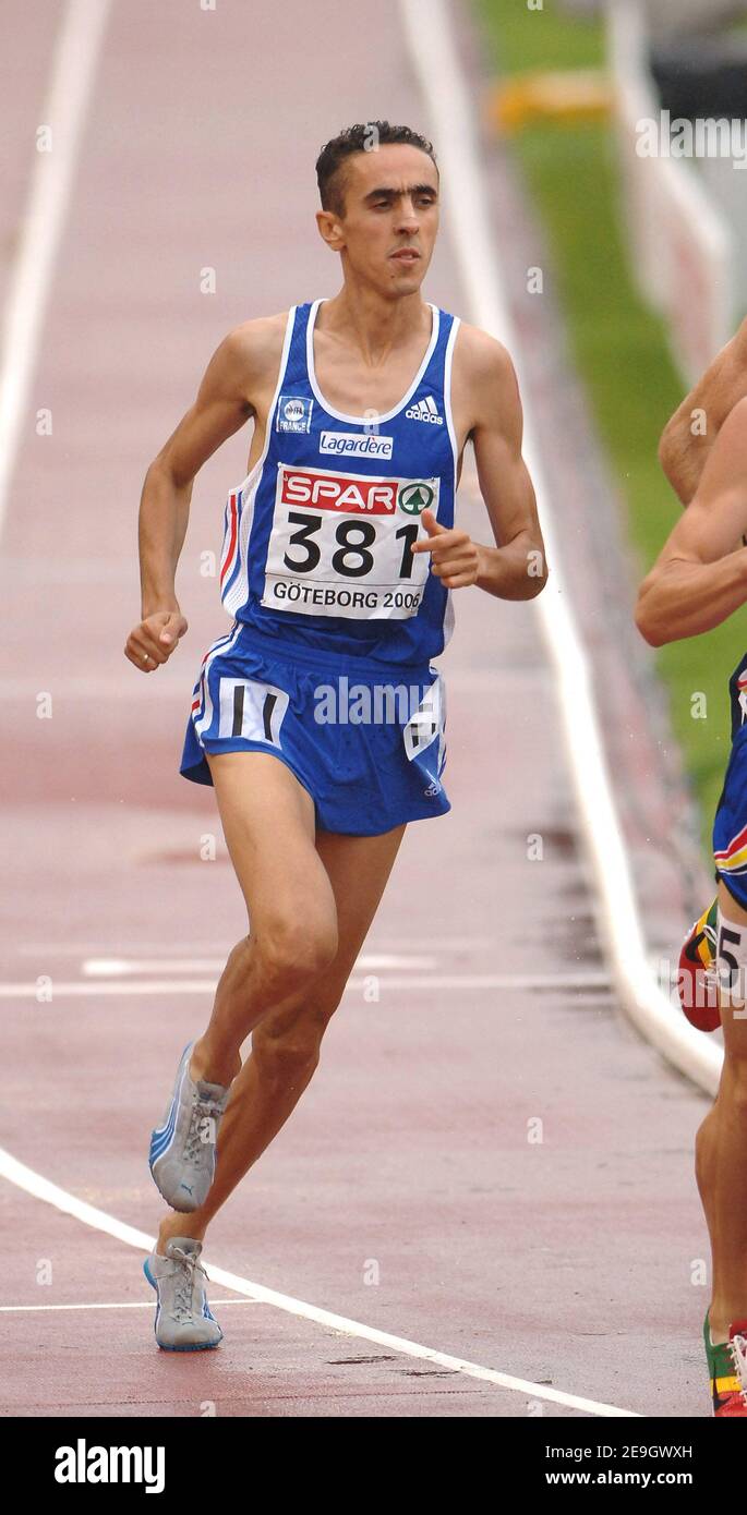 France's Khalid Zoubaa competes during the 5000 m final at the European ...