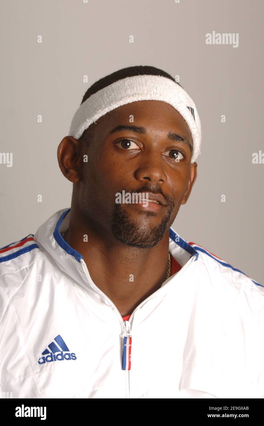 France's David Alerte competes on 200 meters during the French track ...