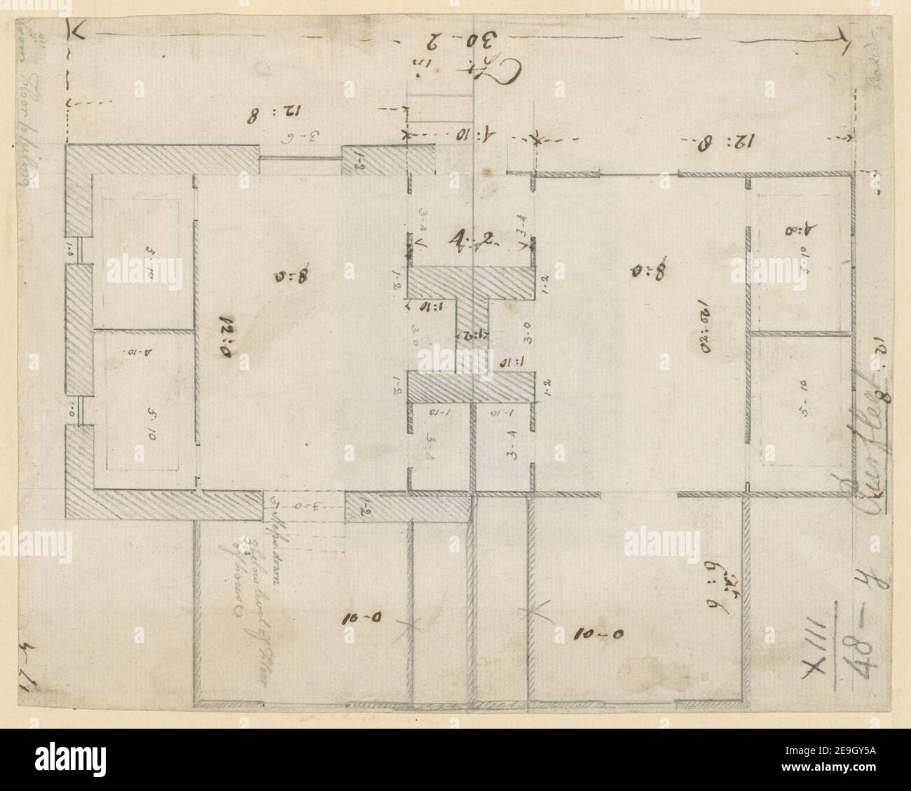 Plan of two proposed houses at Purfleet . Map information: Title: [Plan ...