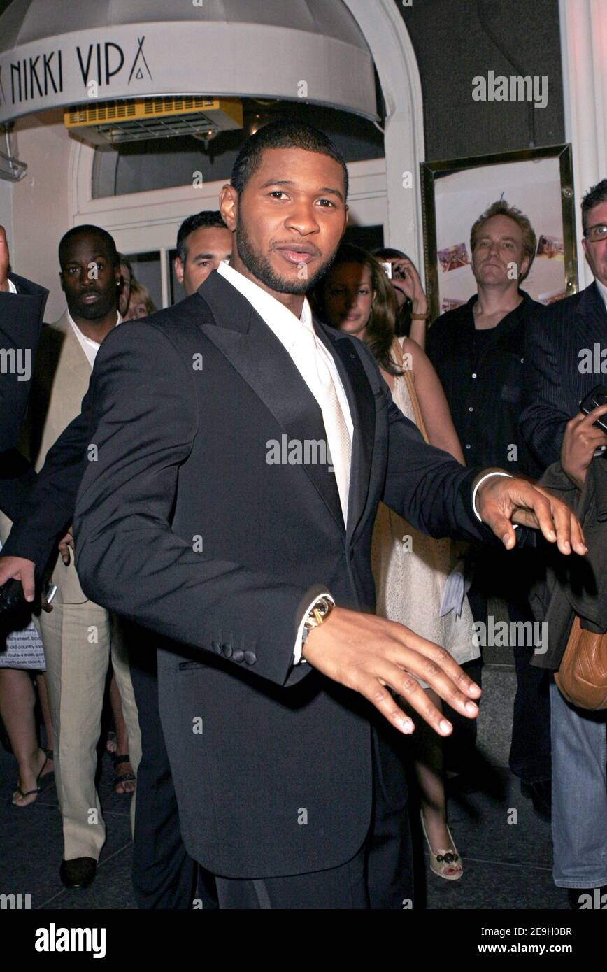 Usher arrives to his 'Welcome to Broadway Party' celebrating the ...