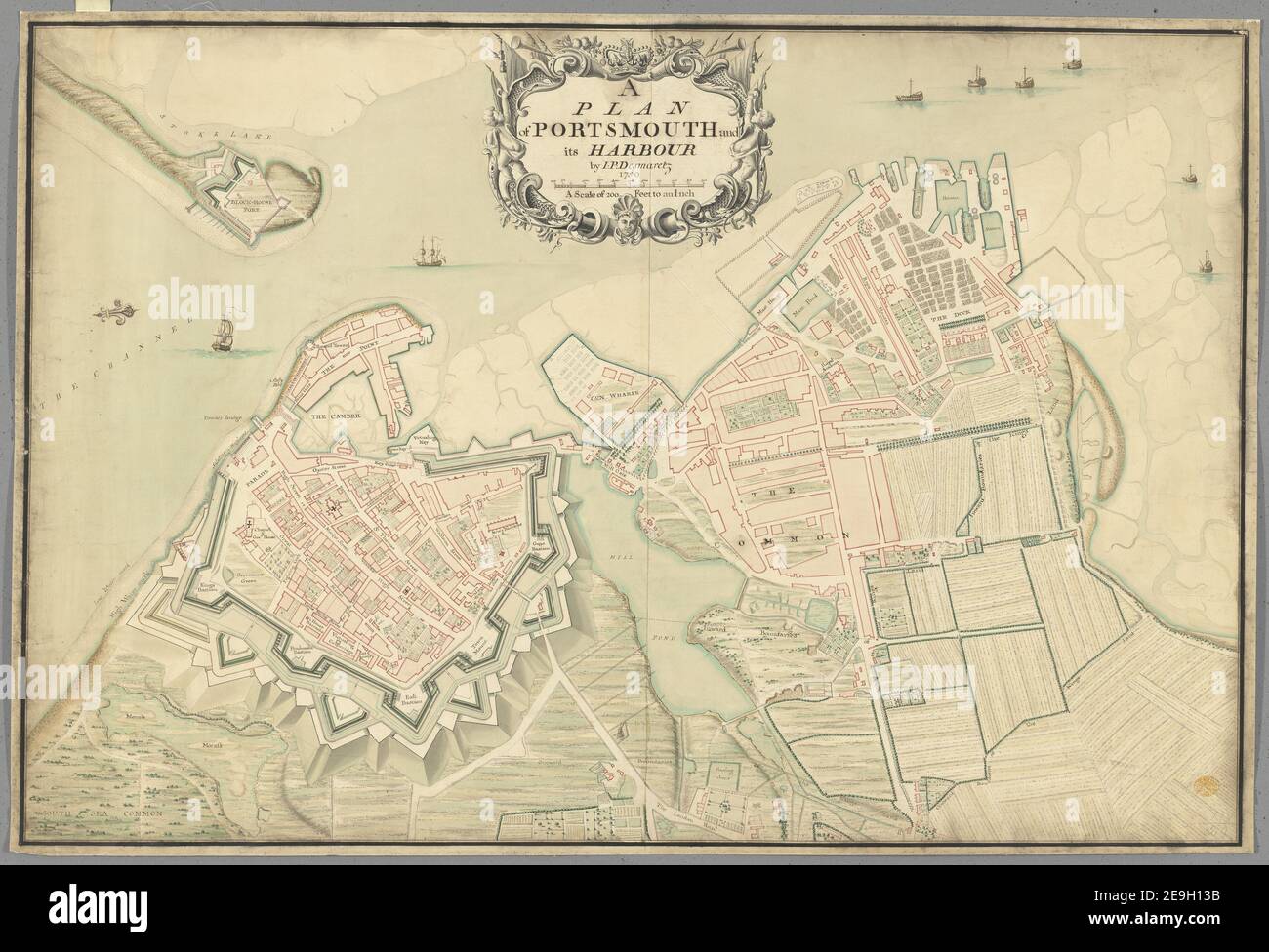1750 map of england hi-res stock photography and images - Alamy