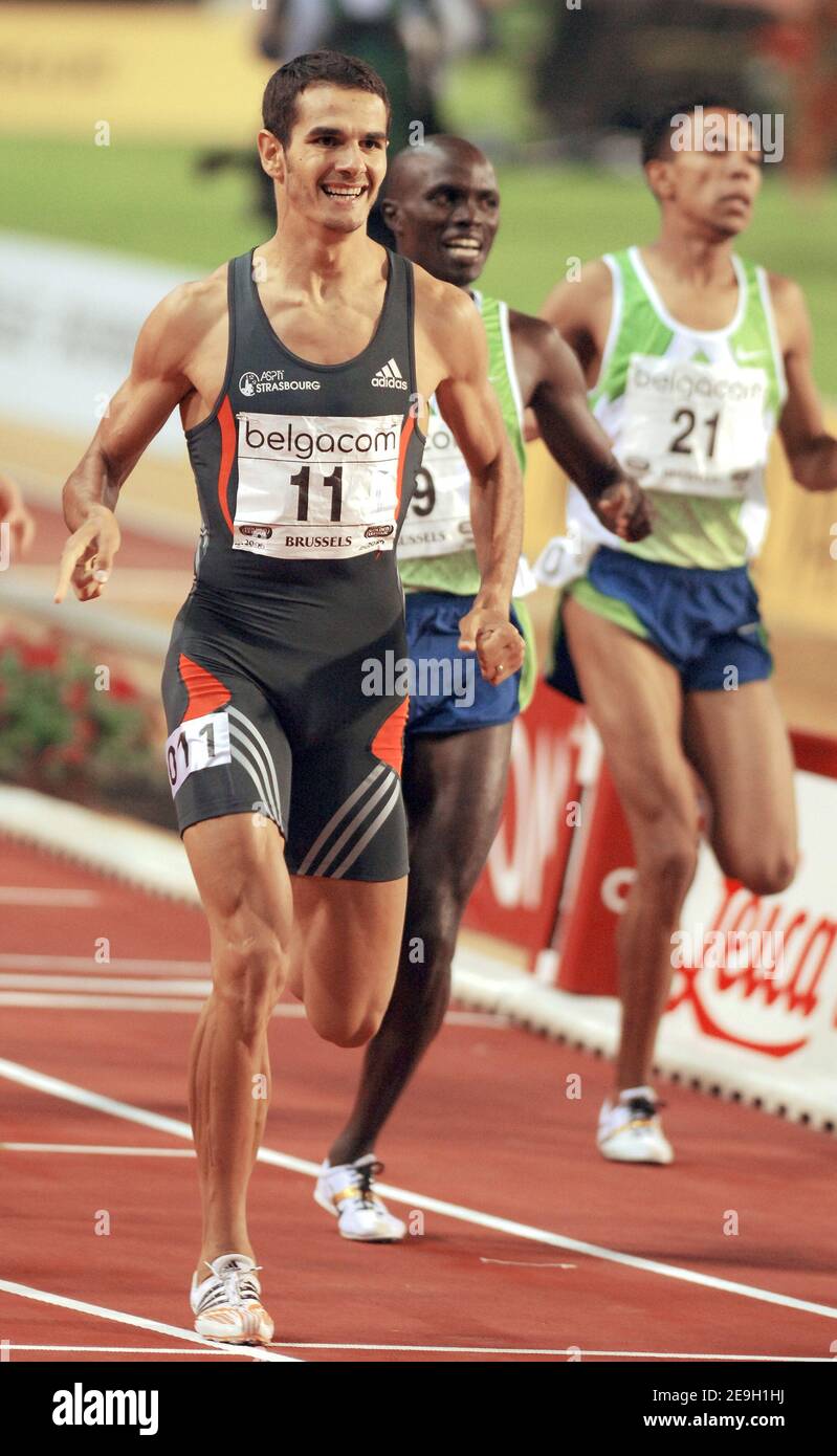 France's Mehdi Baala performs on men's 1500 meters during the Athletics ...